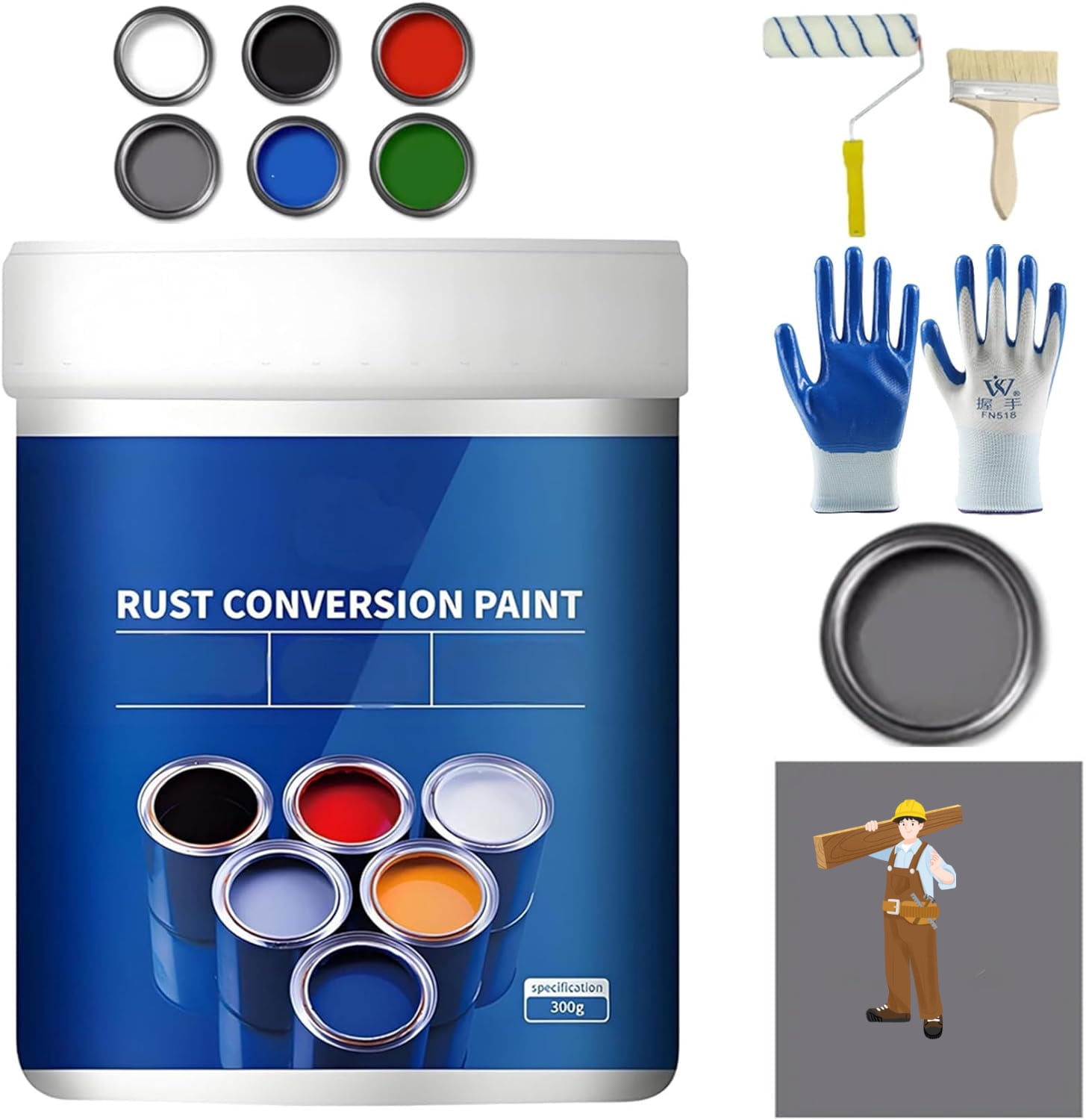 500g Weatherproof Rust Converter Paint for Metal, Rust Converter for ...