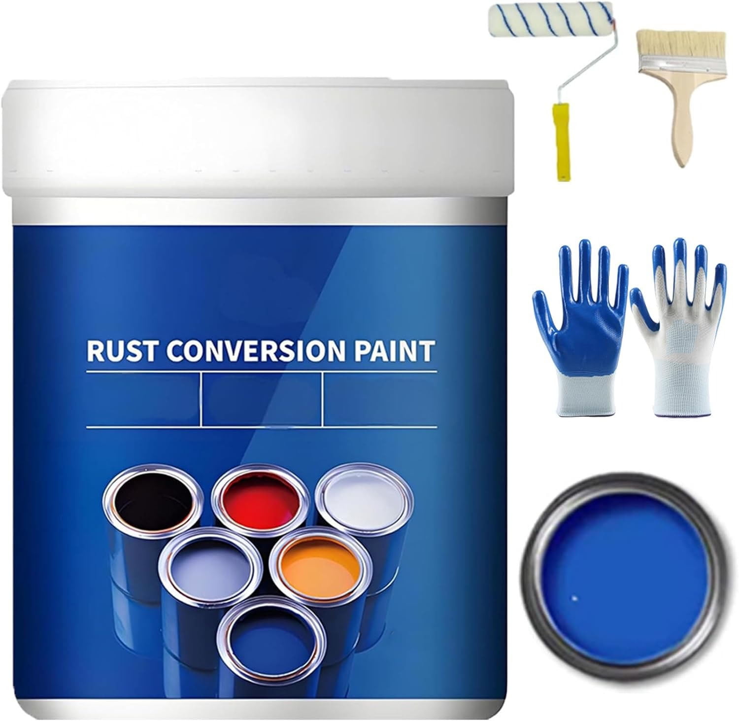 500g Weatherproof Rust Converter Paint for Metal,Blue Water-Based metal ...