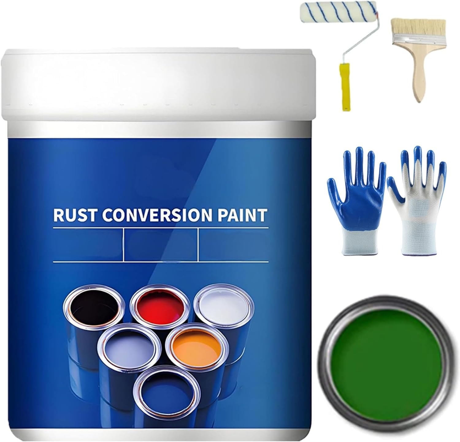 500g Weatherproof Rust Converter Paint for Metal,Green Water-Based ...