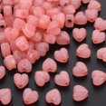 500gs Imitation Jelly Acrylic Beads Heart Salmon 8x8.5x5.5mm Hole: 2 ...