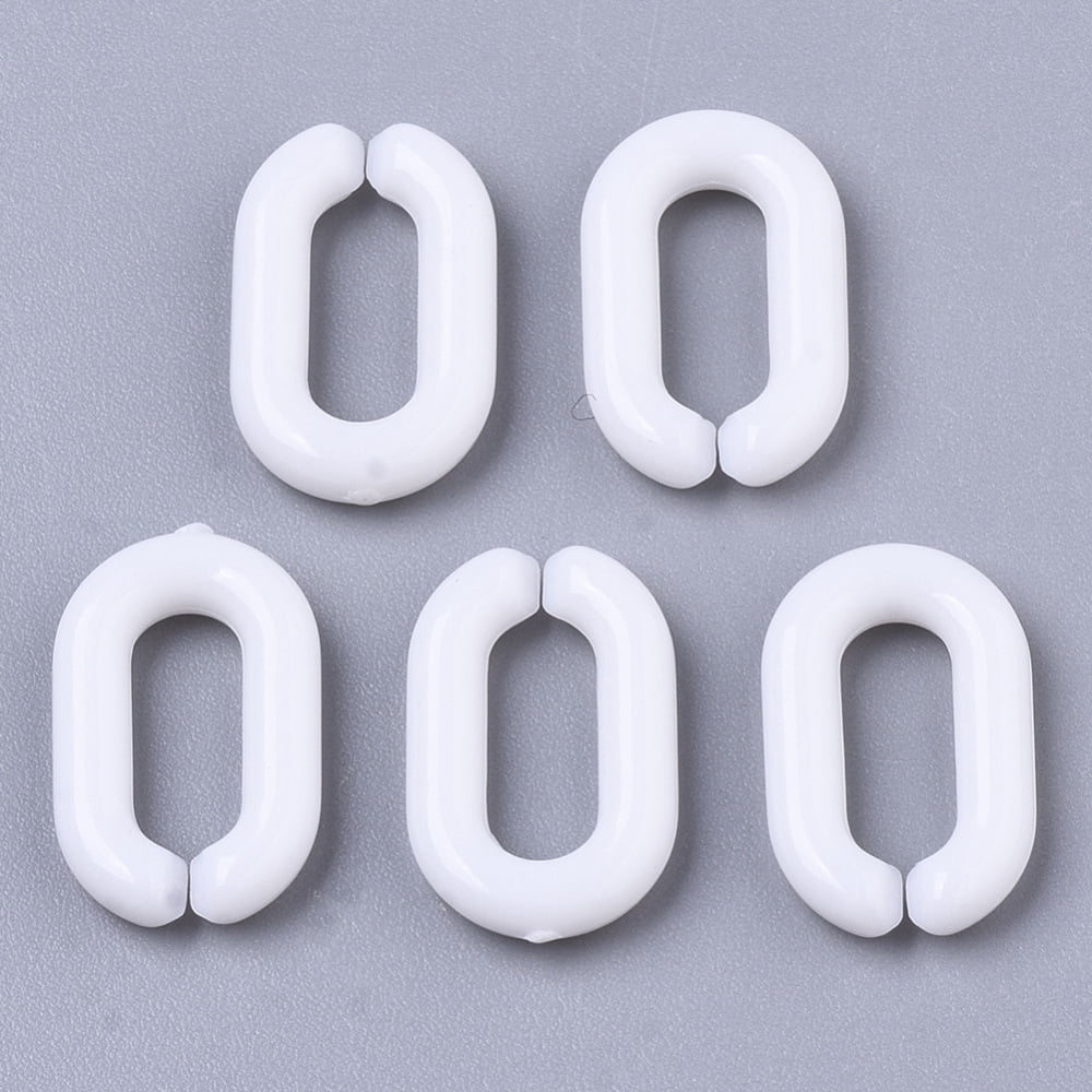 500gs Opaque Acrylic Linking Rings Quick Link Connectors For Jewelry ...