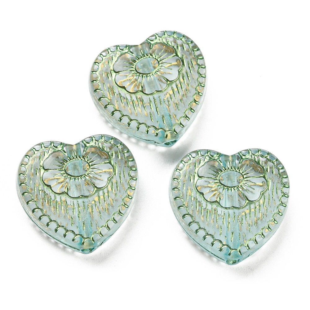 500gs Plating Transparent Acrylic Beads Golden Metal Enlaced Heart Pale ...