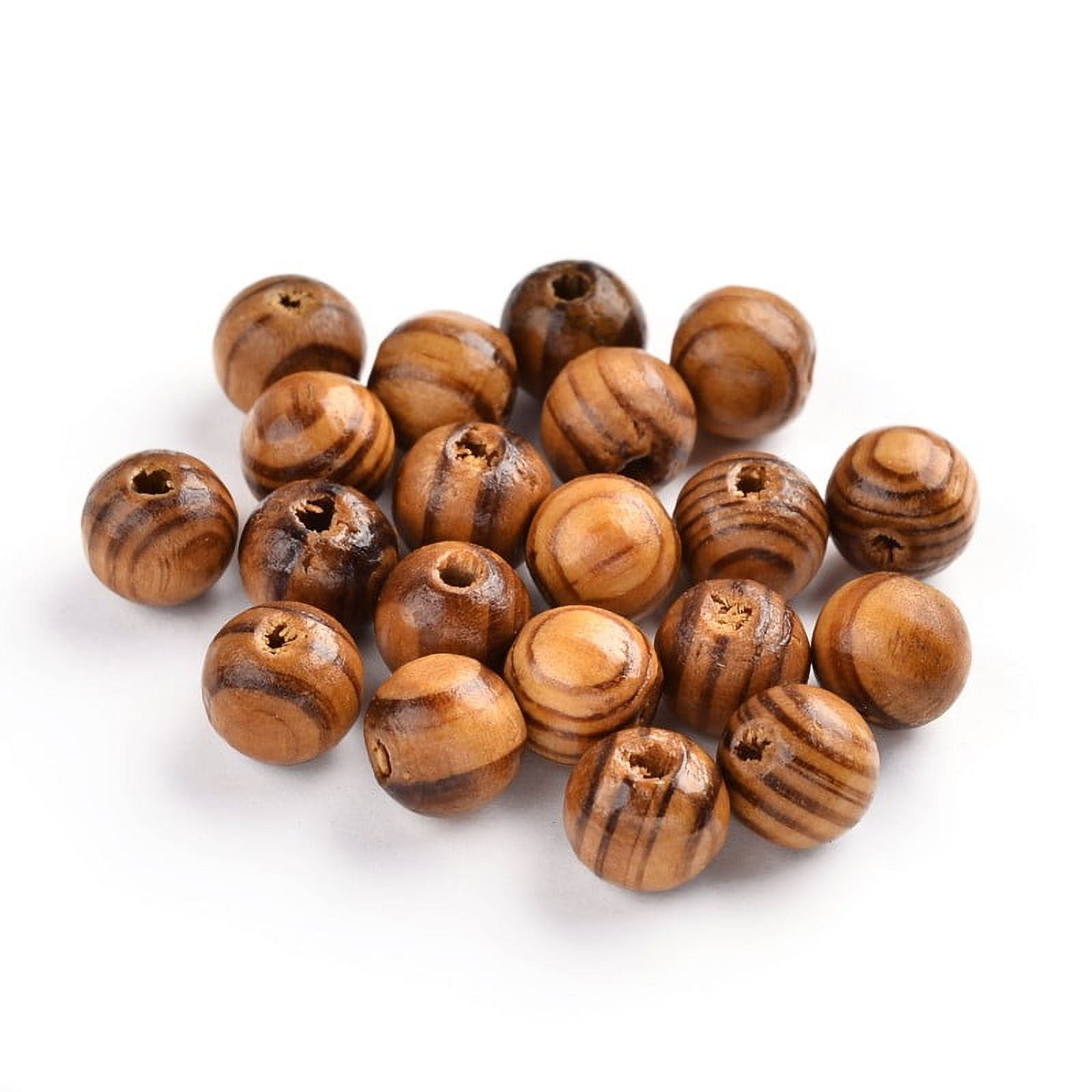 500gs Round Wood Beads Dyed Lead Free BurlyWood 10x9mm Hole: 2~3.5mm ...