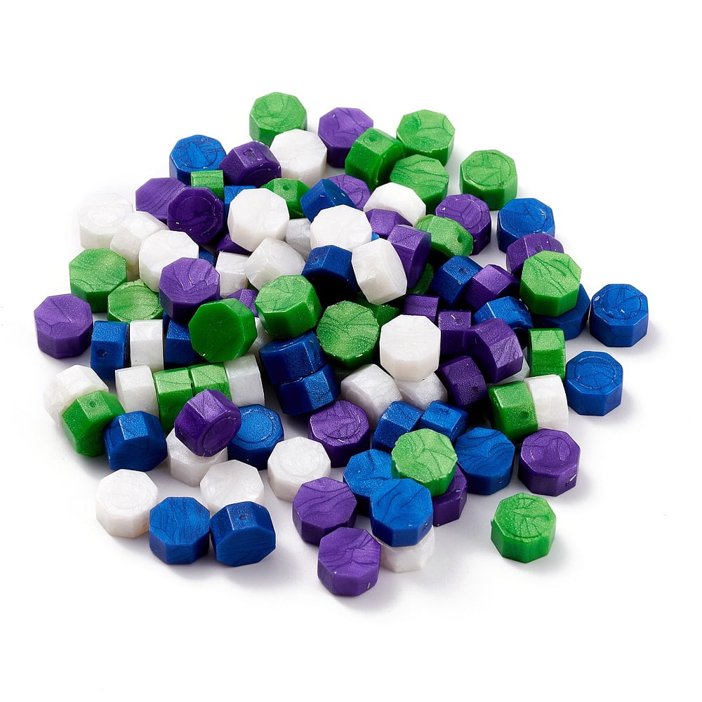 500gs Sealing Wax Particles for Retro Seal Stamp Octagon Mixed color 0.85x0.85x0.5cm about ...