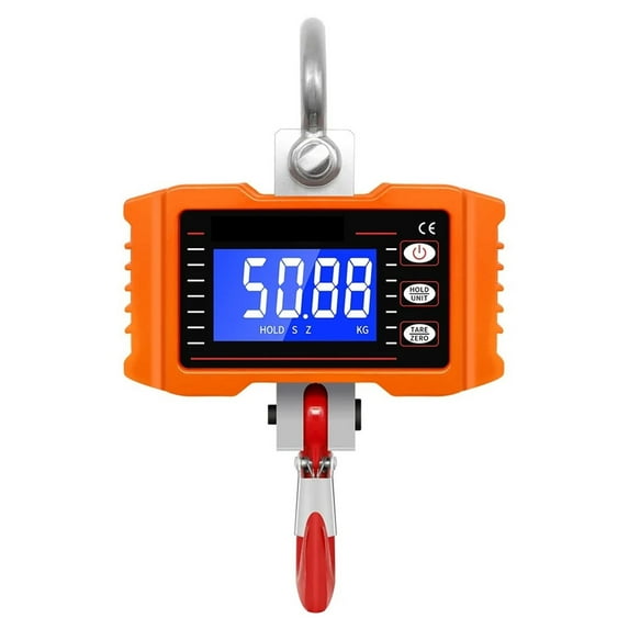 500kg Crane Scale Digital Scales LCD Weighing Industrial Hook Hanging ...