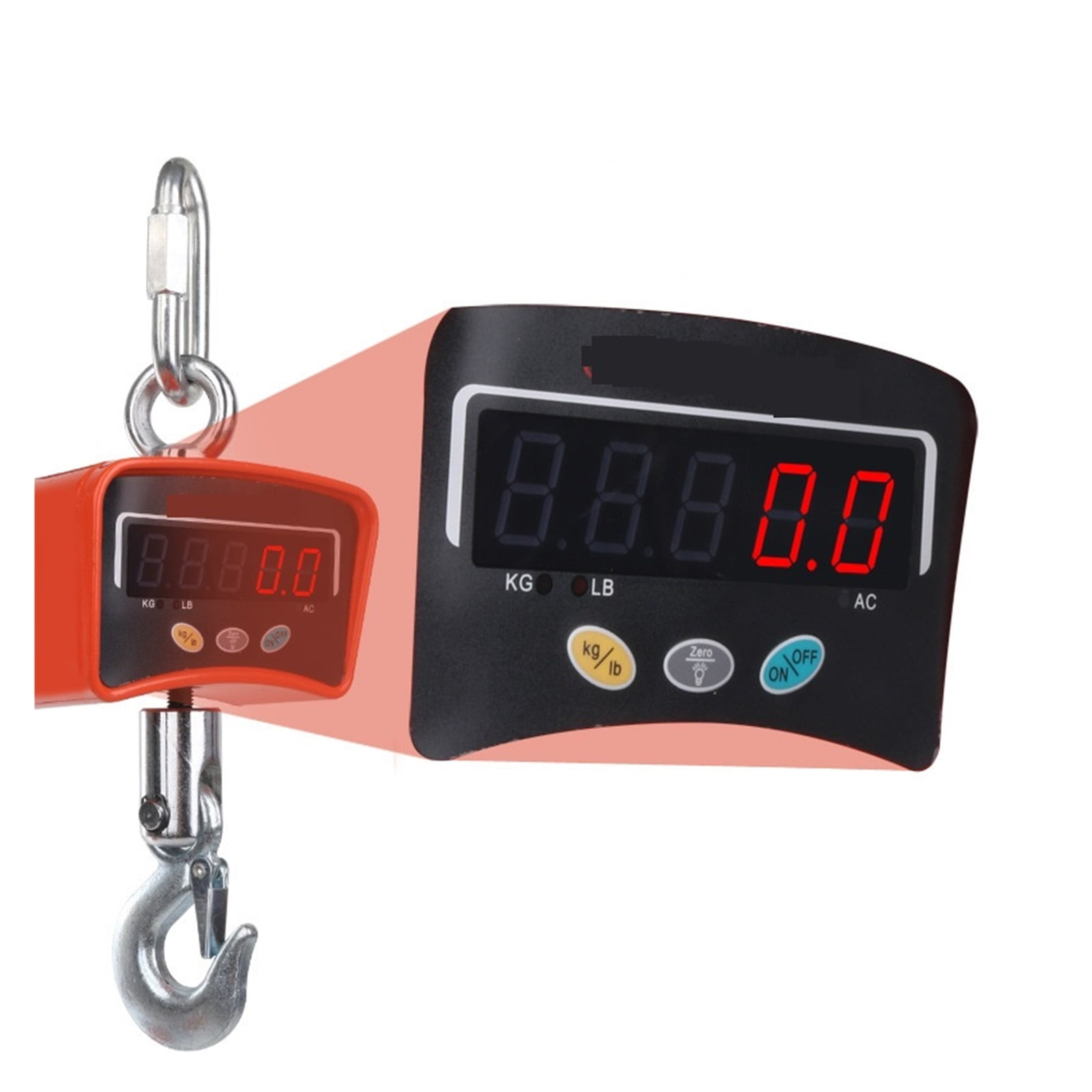500kg Digital LED Hanging Scale Balance Heavy Duty Hook Crane Scale ...