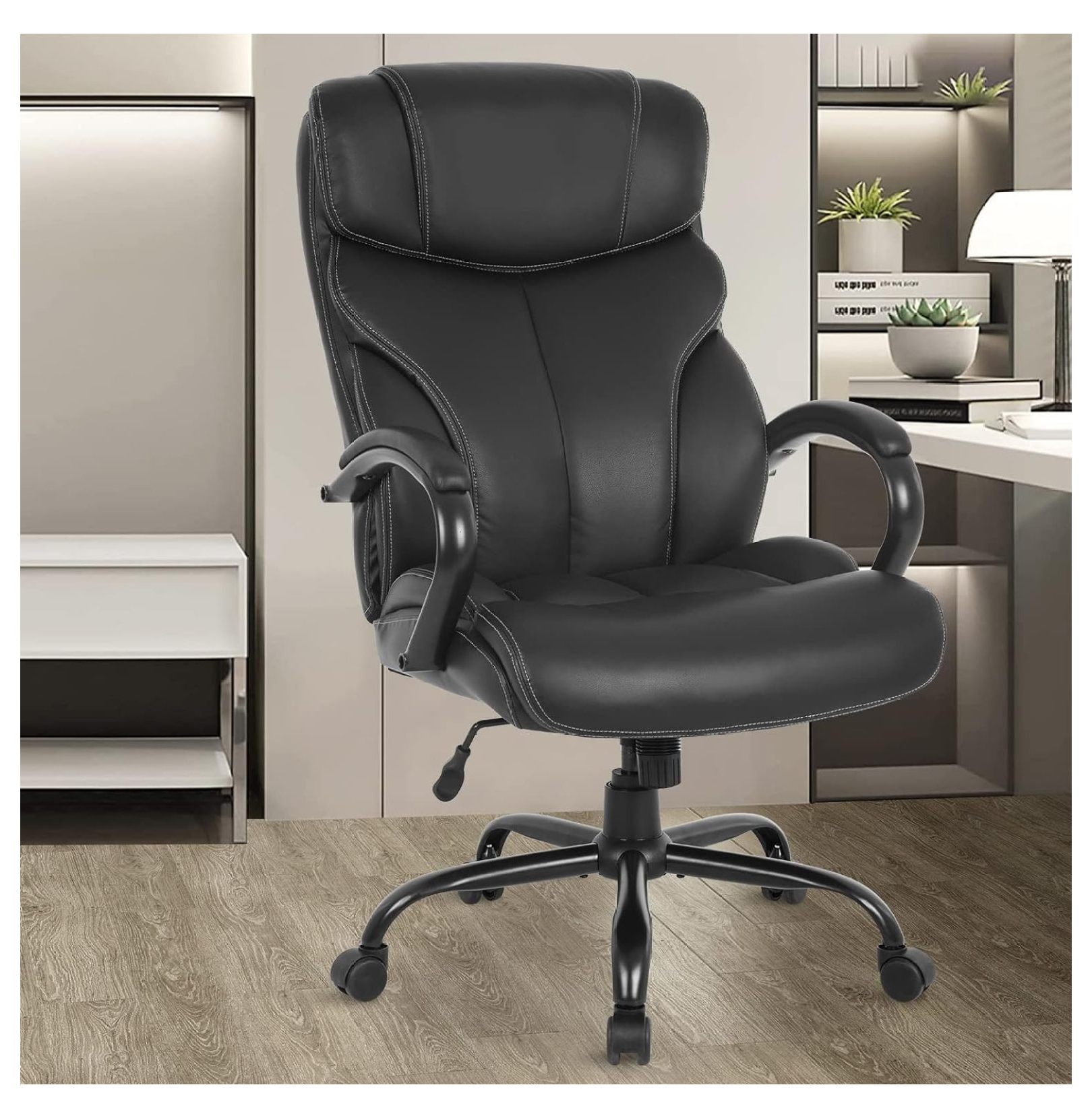 500lbs Big and Tall Office Chair Ergonomic Wide Seat Desk Chair with ...