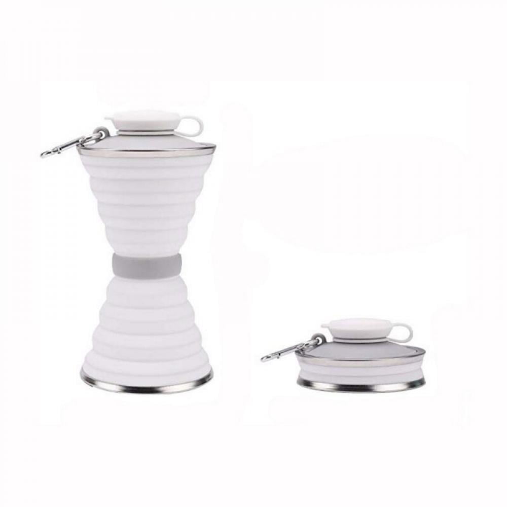 500mL Silicone Folding Water Bottle Travel Cup Telescopic Drinking Cup ...