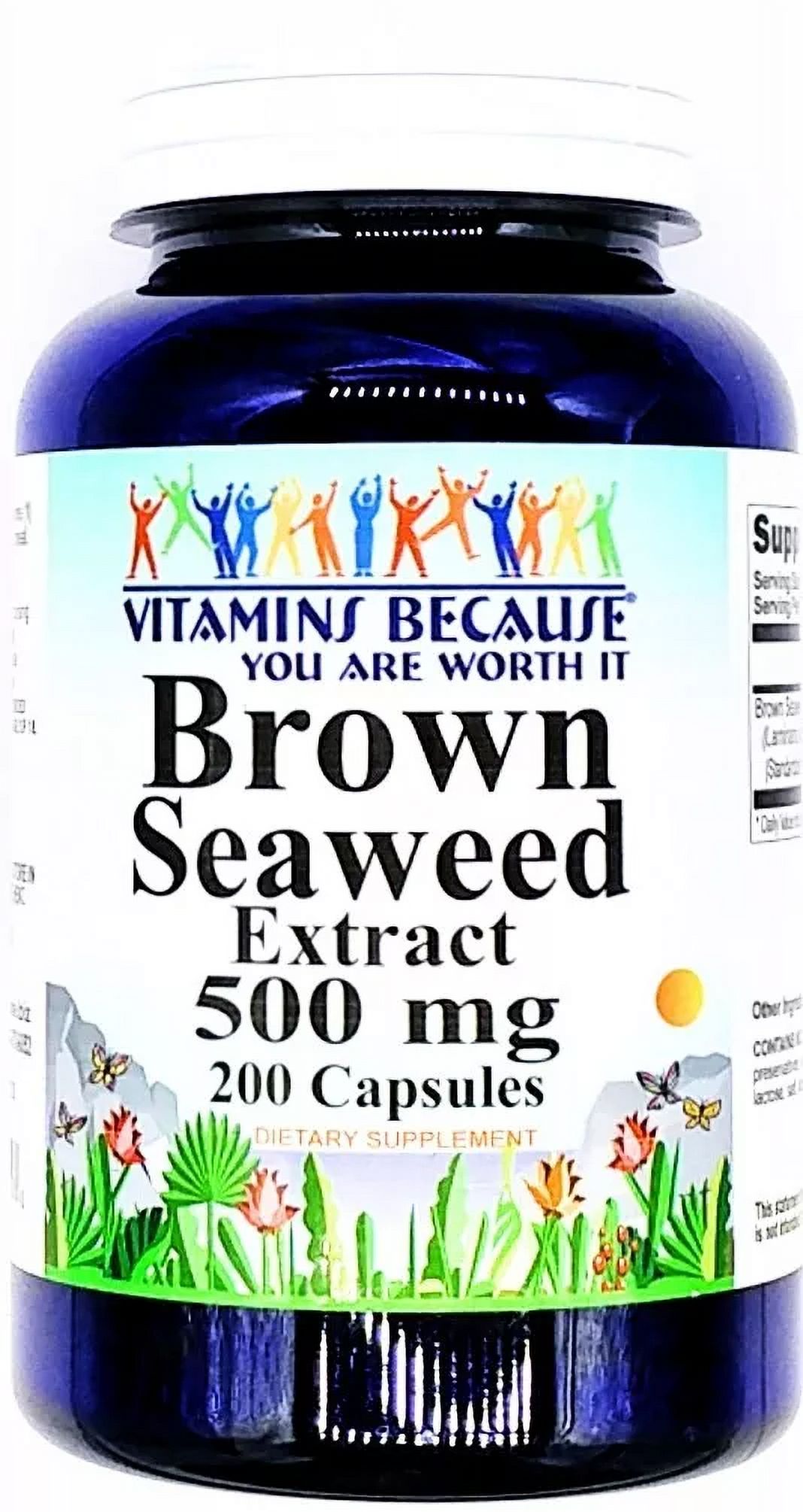 500mg_Brown_Seaweed_Extract_200_Capsules_Standardized_5%_Fucoxanthin ...
