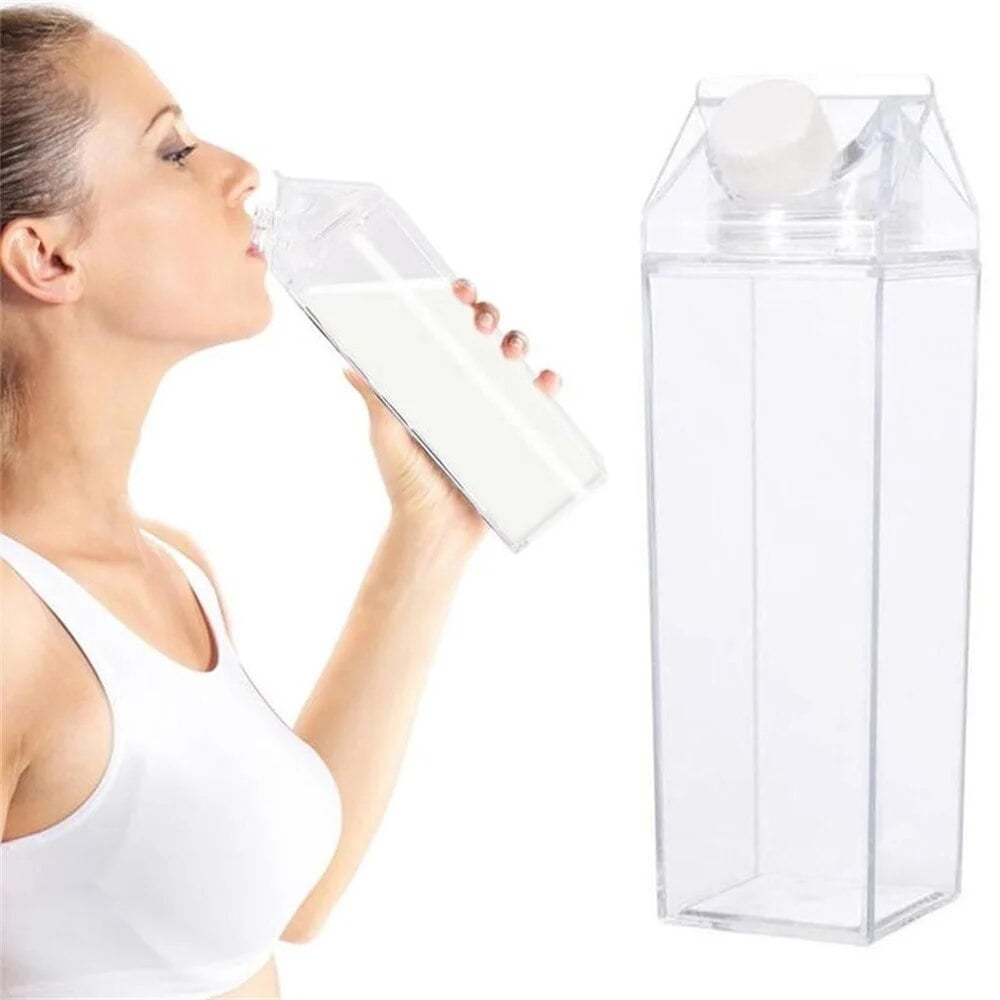 500ml/1000ml Milk Carton Water Bottle milk bottle Transparent Plastic ...