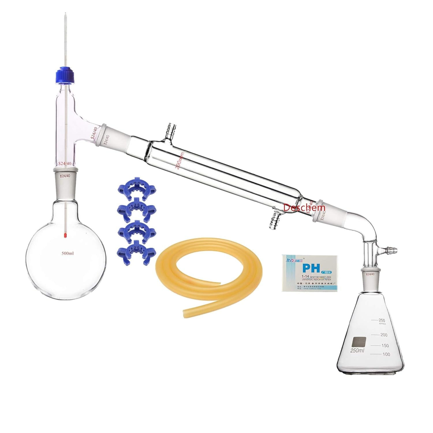 500ml,24/40,Glass Distillation Apparatus,Vacuum Distill Kit 250ml ...