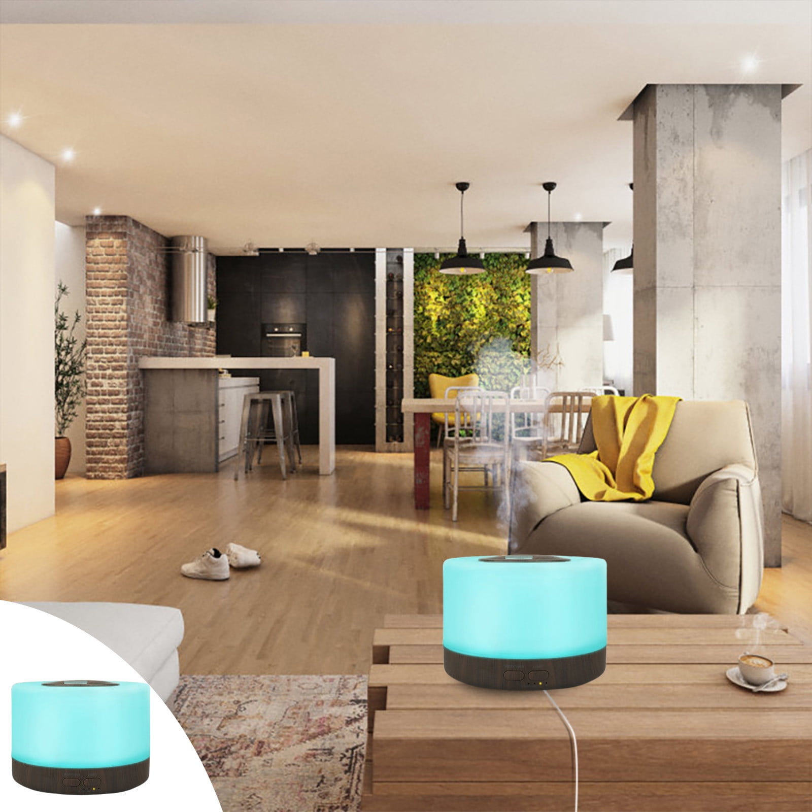 500ml Aromatherapy Essential Oil Diffuser with Remote Control - 5-in-1 ...