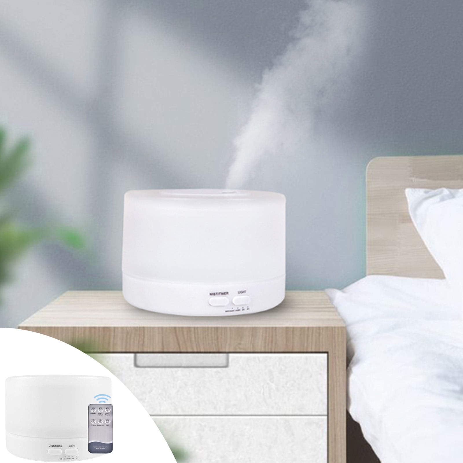 500ml Aromatherapy Oil Diffuser with Remote Control, 5-in-1 Ultrasonic ...