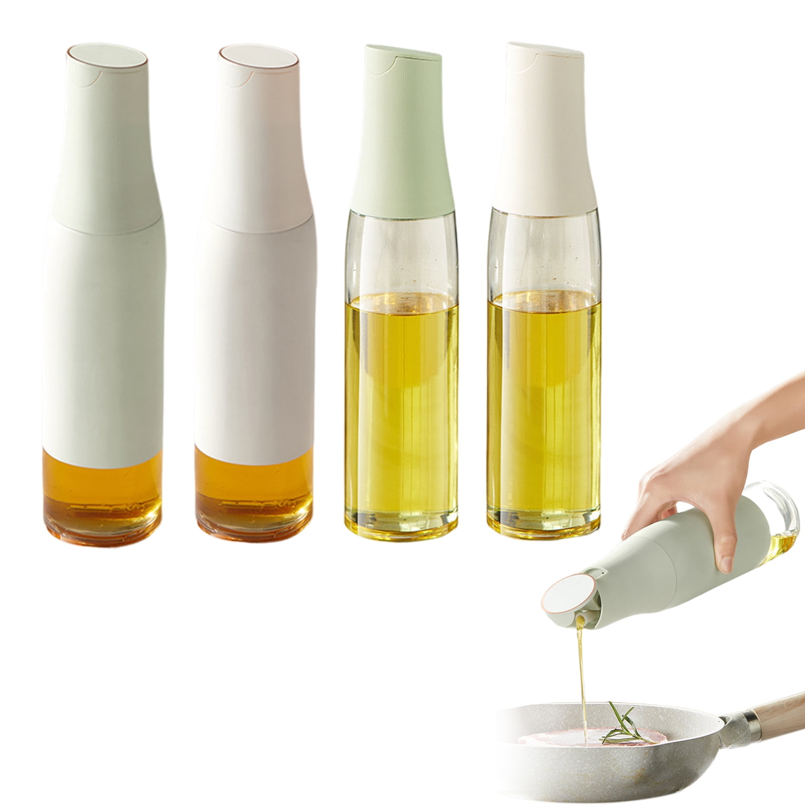 500ml Auto Oil Dispenser Kitchen Oil Control Bottle Vinegar Cruet Glass ...