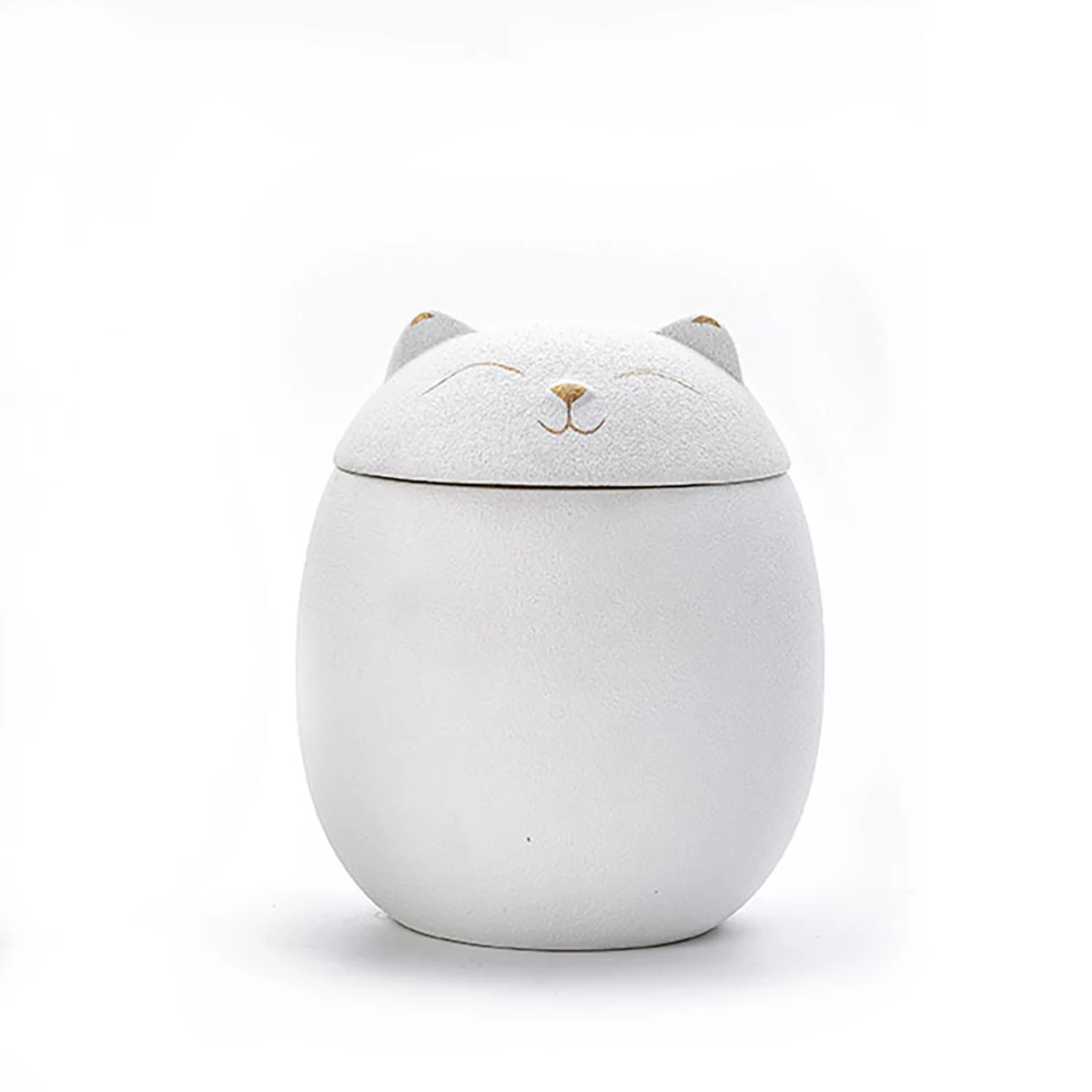 500ml Black/White Urn for Pet Ashes Cat Shape Memorial Cremation Urns ...