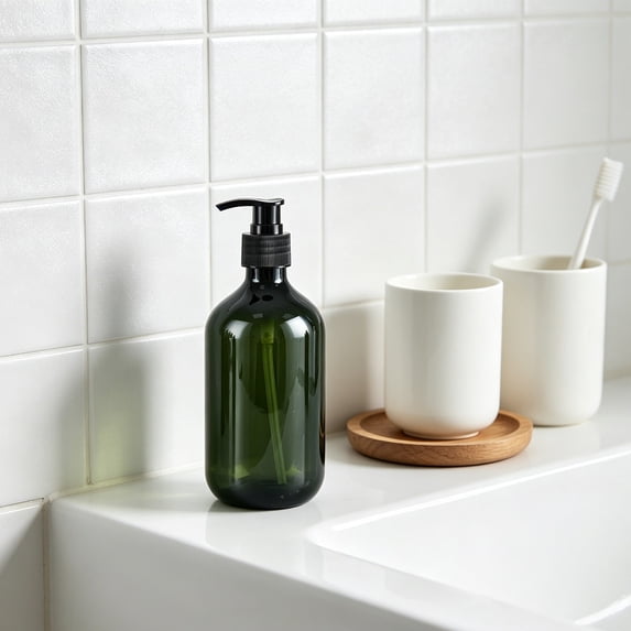 500ml Boston Round Pet Foaming Soap Dispenser Bottle, Spiral Pump ...