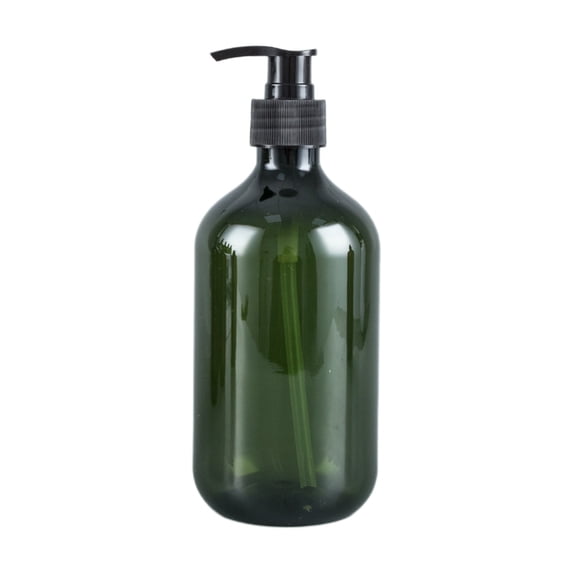 500ml Boston Round Pump Dispenser Bottle Refillable Plastic Container ...
