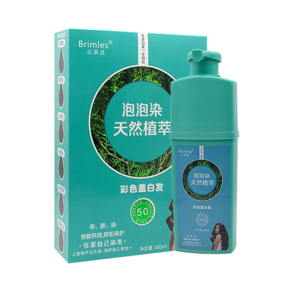 500ml Brimless Shampoo, Herbal Bubble Gray Hair Dye Shampoo Hot E1W5 ...