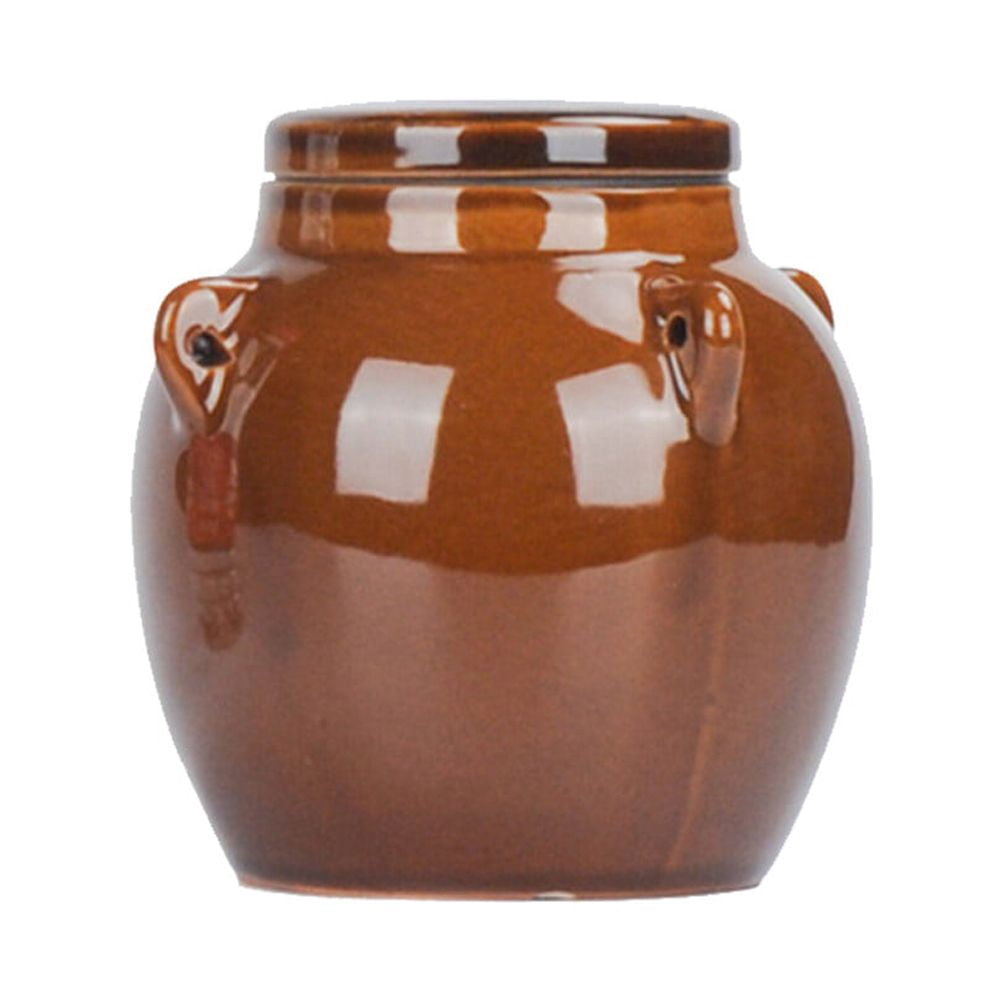 500ml Ceramic Honey Pot Spice Salt Sauce Sealing Jar with Lid for Home ...