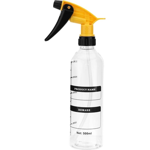 500ml Clear Trigger Spray Bottle – Adjustable Mist/Stream Nozzle, Empty ...