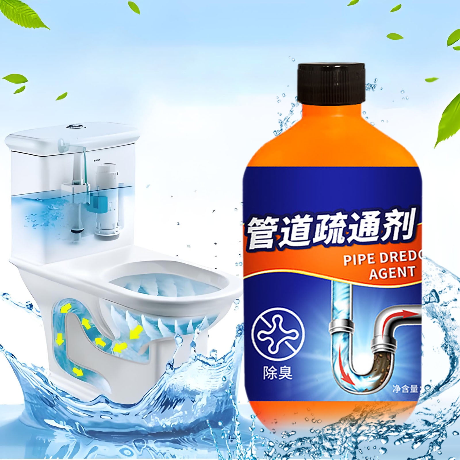 500ml Foam Lime Cleaner Kitchen & Bathroom Pipe Unclogger Dissolves ...