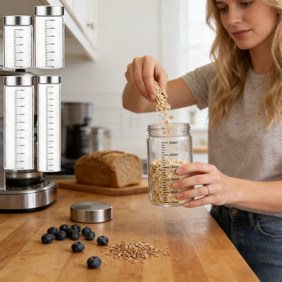 500ml High Borosilicate Glass Juice & Milk Cup - Heat-Resistant Covered ...