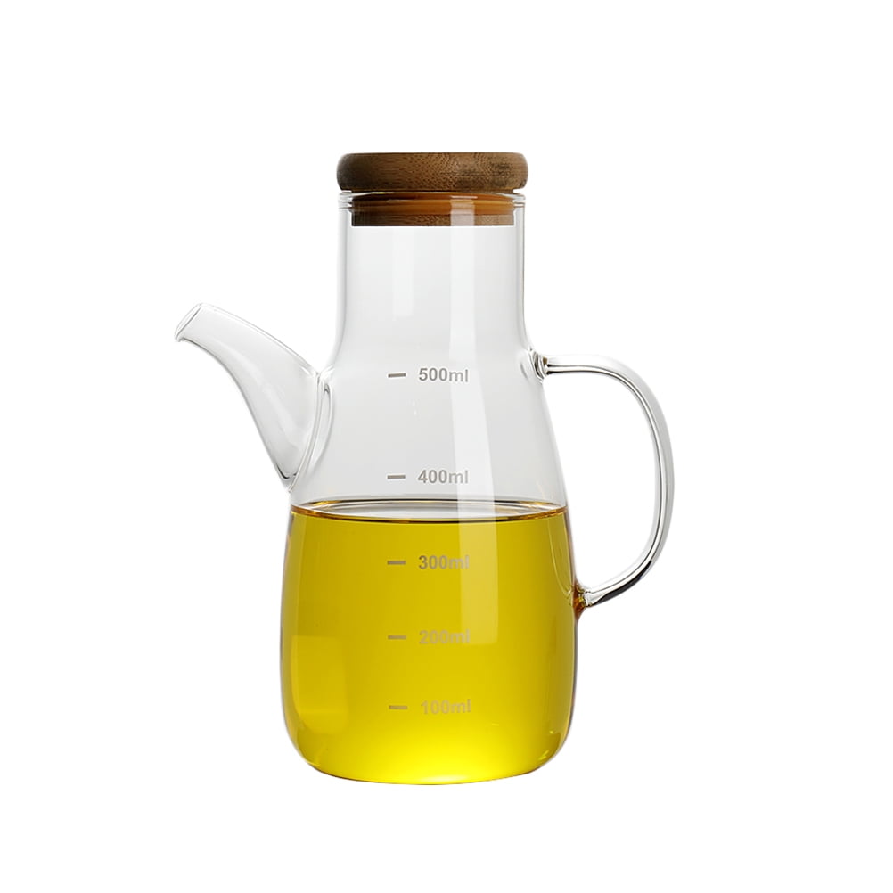 500ml High Borosilicate Glass Oiler Leak-Proof Oil Pot Home Kitchen Oil ...