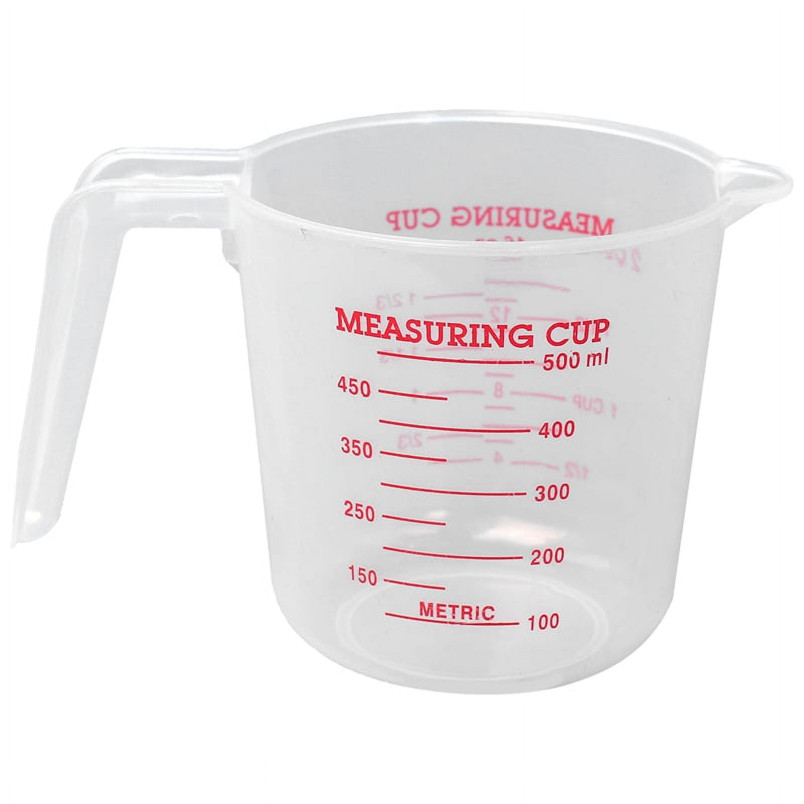 500ml Home Lab Measuring Jug Pitcher Plastic Handle Pour Spout ...