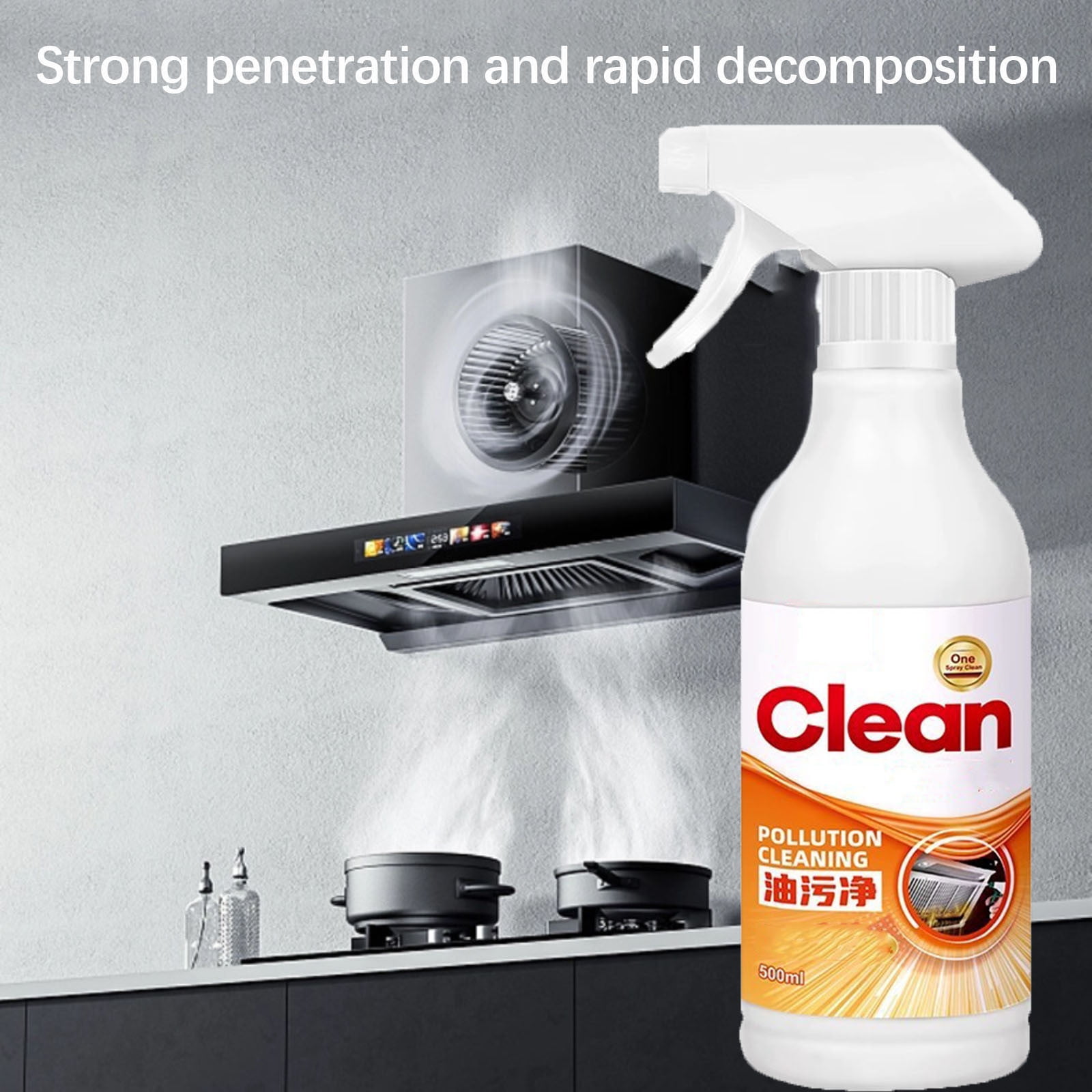 500ml Kitchen Cleaner Kitchen Cleaner Spray Multi-Surface Kitchen ...