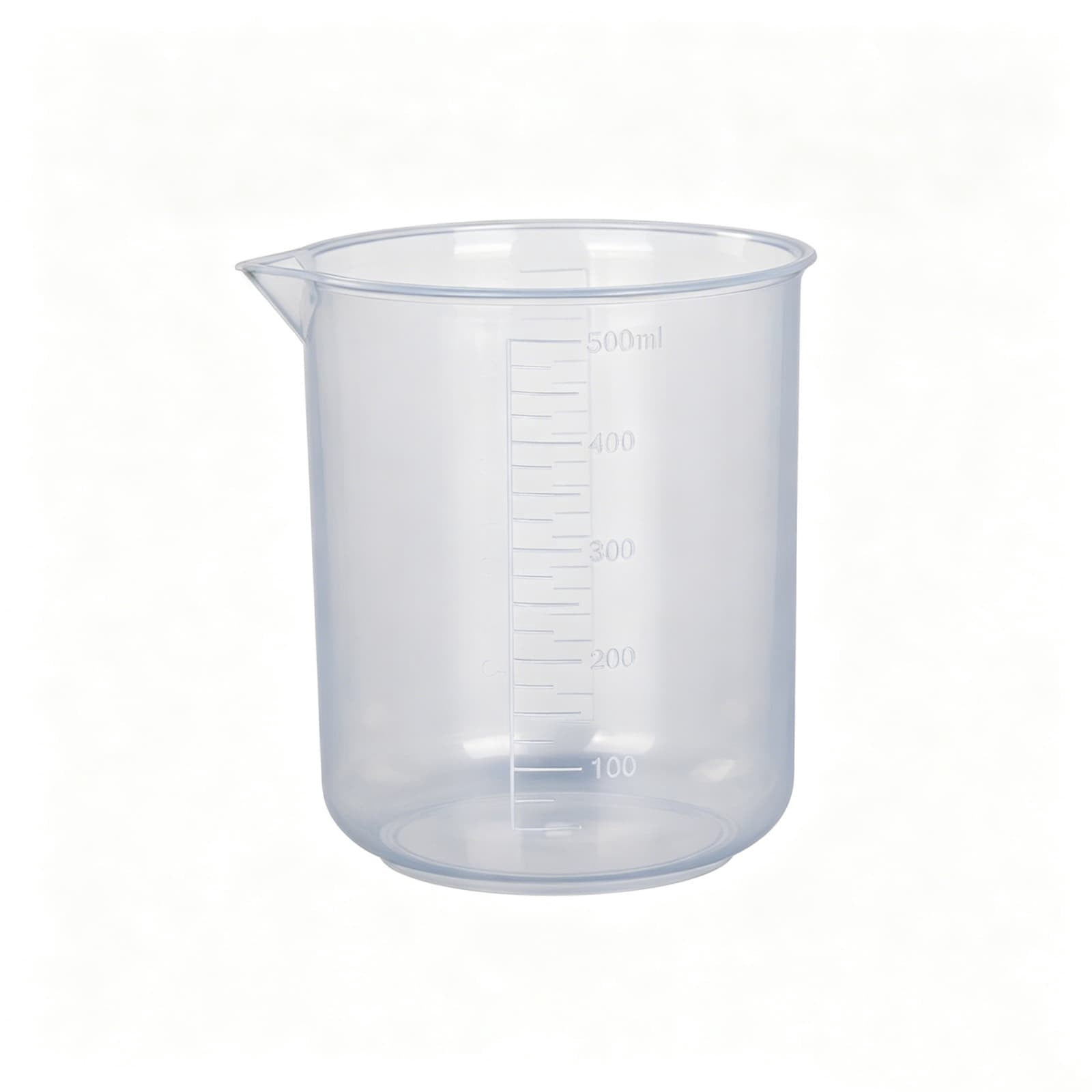 500ml Lab Beaker Food Storage Container – Clear Plastic Measuring Cup ...