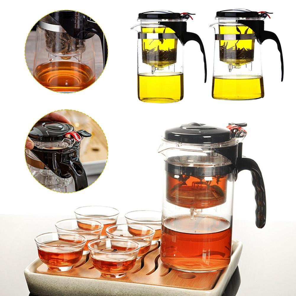 500ml Oblique Elegant Cup Teapot One-Click Filter Tea Cup Tea Water Separation Tea Set Glass ...