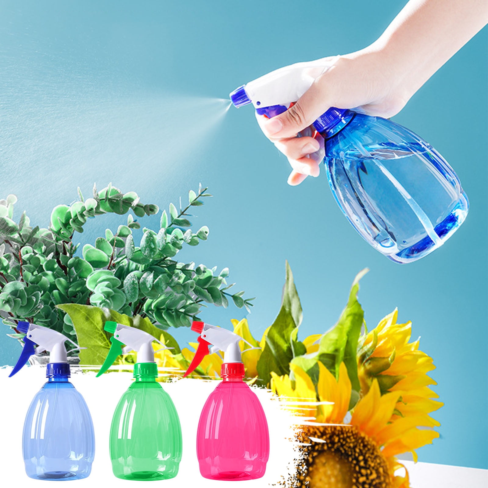 500ml Plastic Spray Bottle Multi-Purpose Garden Plant Mister with High ...