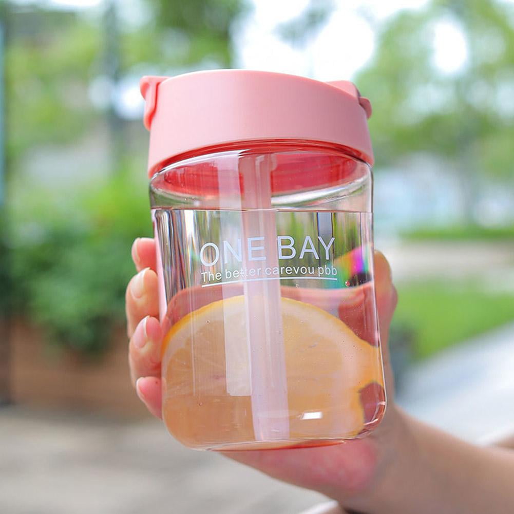 500ml Portable Straw Water Bottles Drink Cup for Girls Sports Water ...