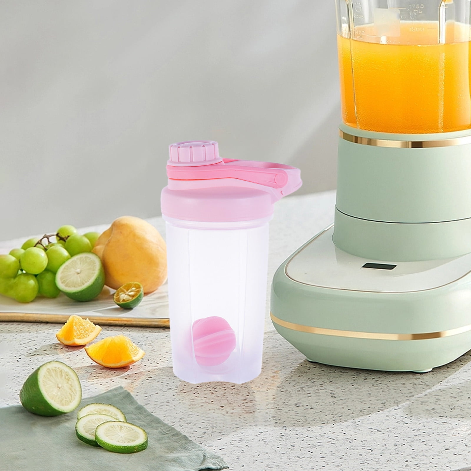500ml Protein Shaker Bottle with Scale - Plastic Fitness Water Cup for ...