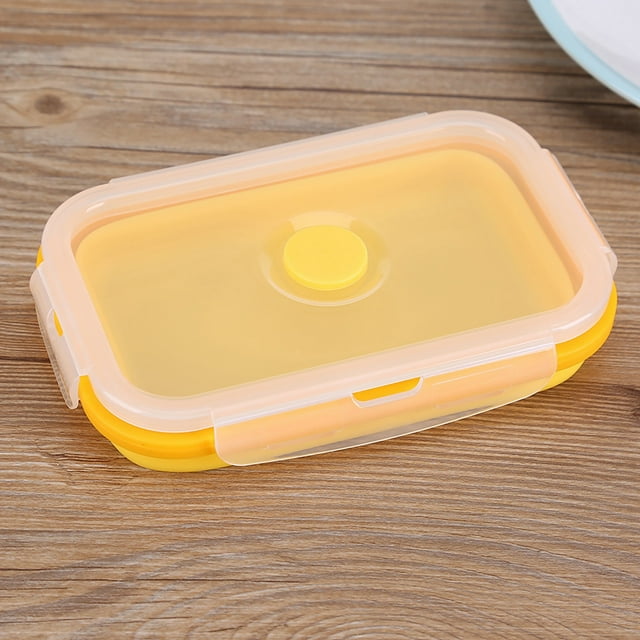 500ml Silicone Collapsible Portable Lunchbox Bowl Folding Food Storage ...