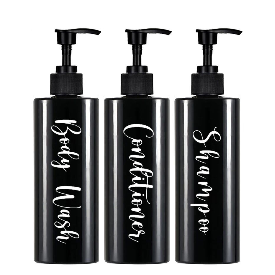 500ml Soap Dispenser Bottle Shampoo Shower Bottle with Bamboo and Wood ...