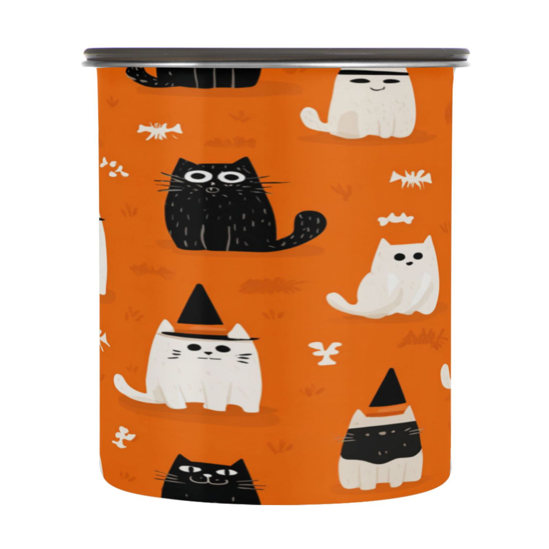 500ml Stainless Steel Food Storage Containers Black Cat and White Cat ...