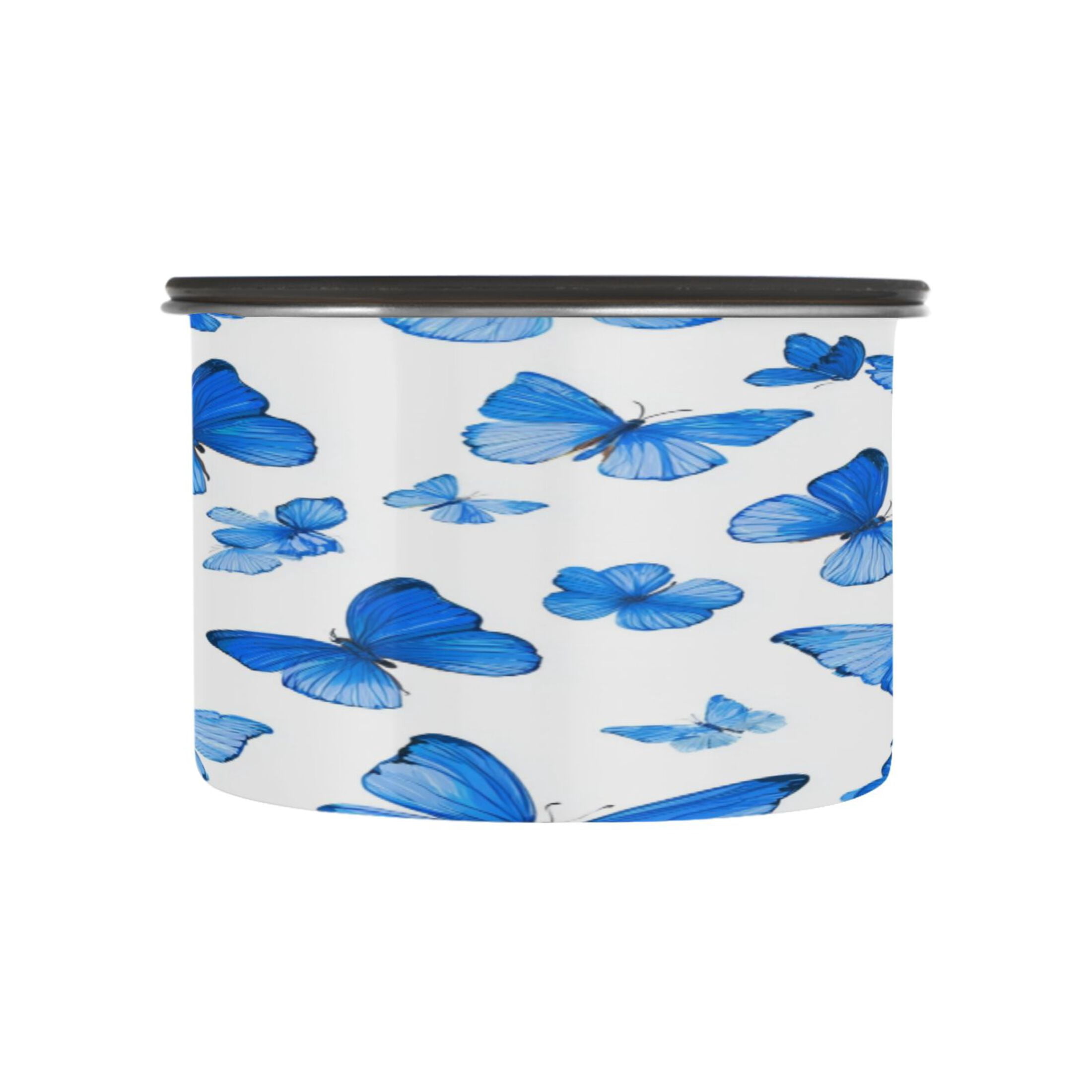 500ml Stainless Steel Food Storage Containers Blue Butterfly Pattern ...