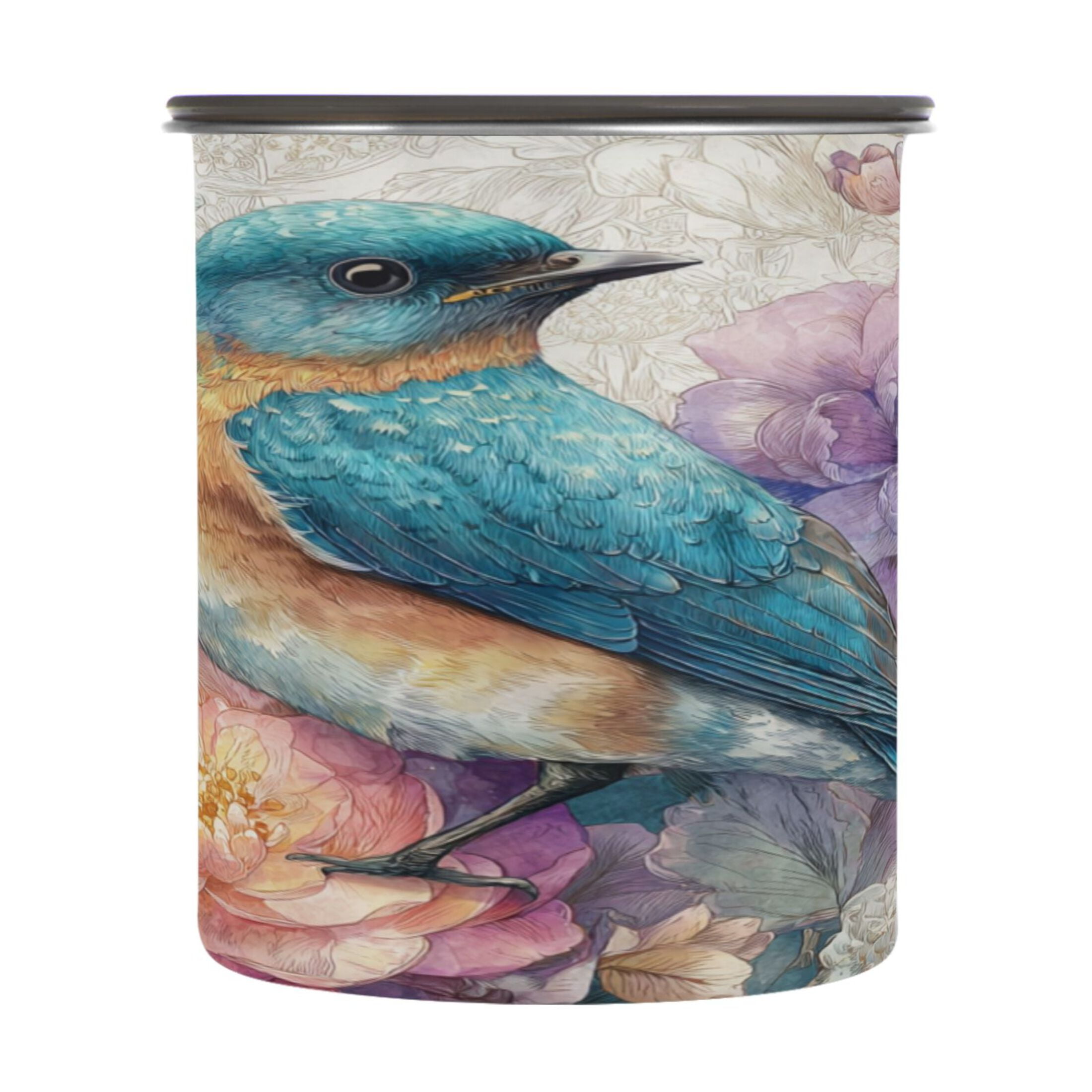 500ml Stainless Steel Food Storage Containers Bluebird and Flower ...