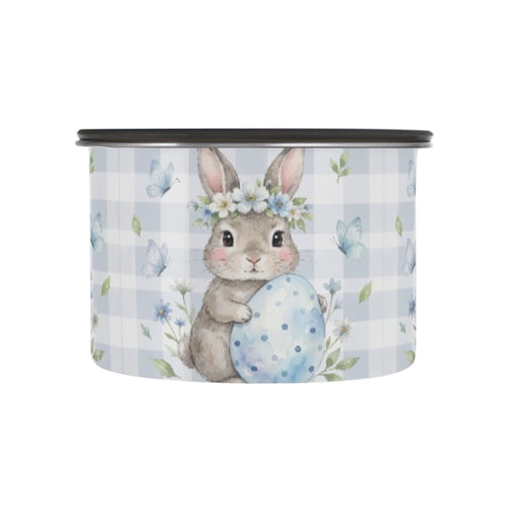 500ml Stainless Steel Food Storage Containers Bunny Holding Blue Easter ...