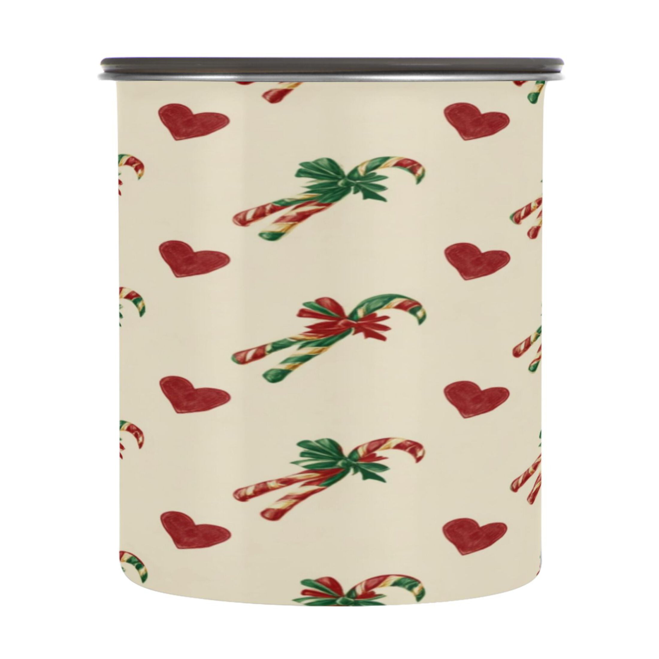 500ml Stainless Steel Food Storage Containers Candy Cane-shaped Ribbons ...