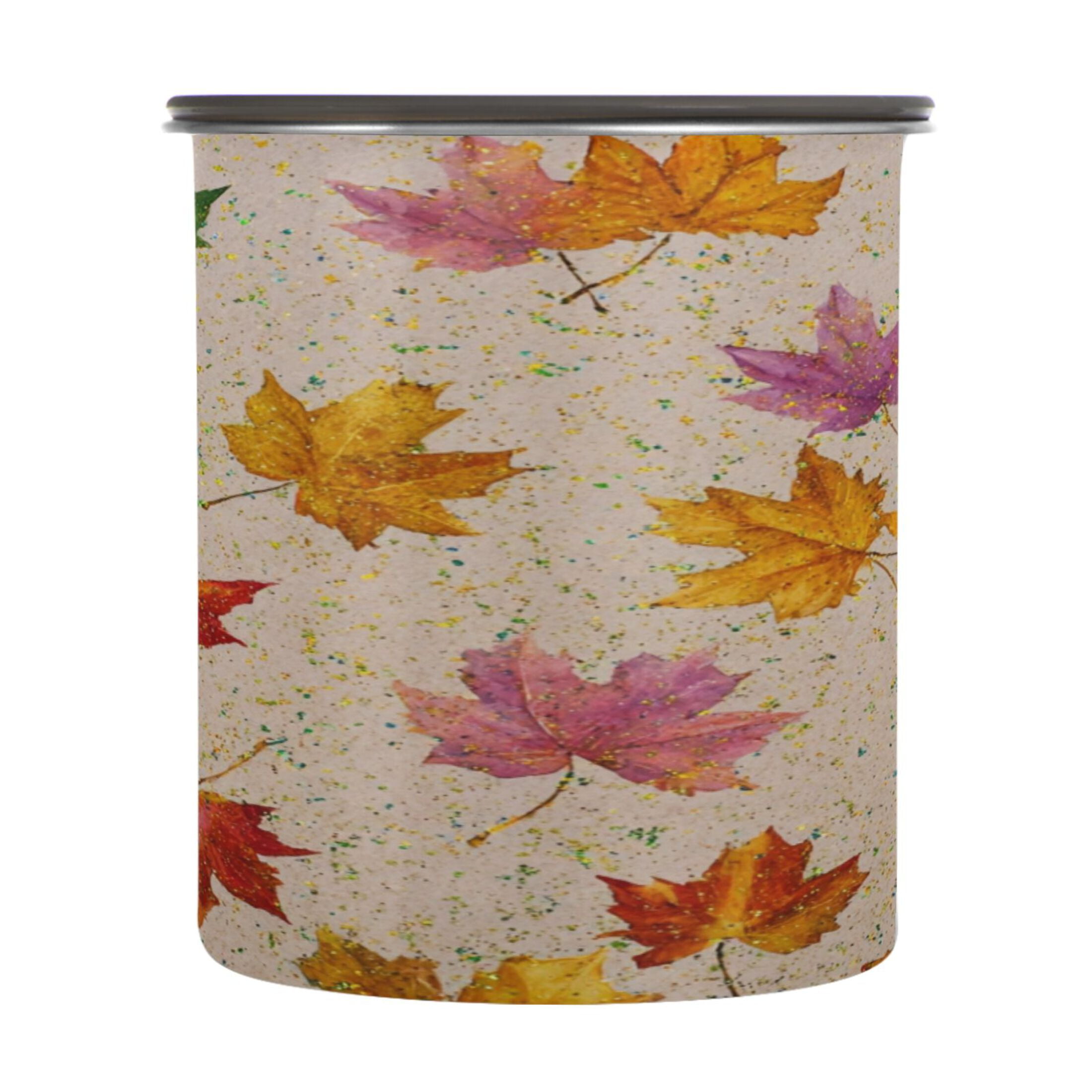 500ml Stainless Steel Food Storage Containers Colored Autumn Leaves ...