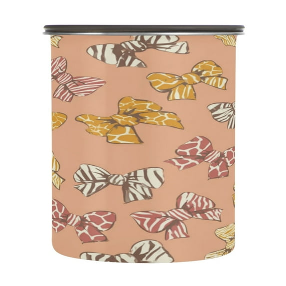 500ml Stainless Steel Food Storage Containers Cute Animal Print Bows Airtight Kitchen Canisters ...