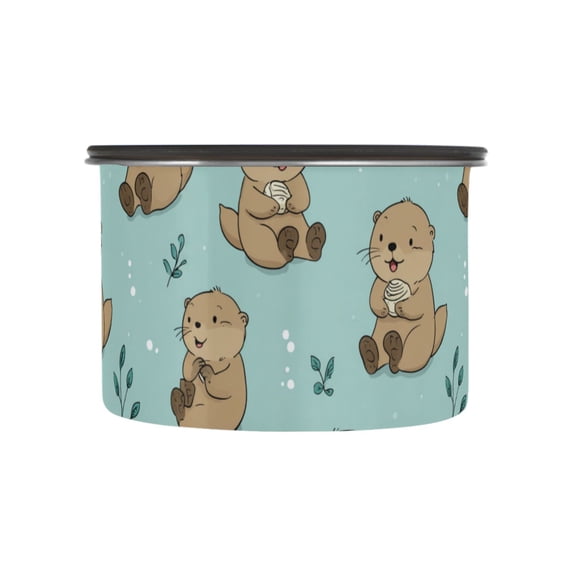500ml Stainless Steel Food Storage Containers Cute Otter Pattern ...