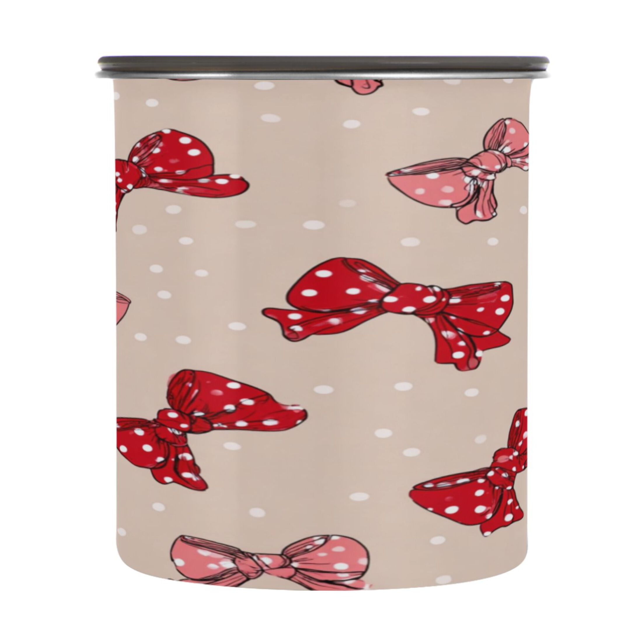 500ml Stainless Steel Food Storage Containers Cute Red Bows Pattern ...