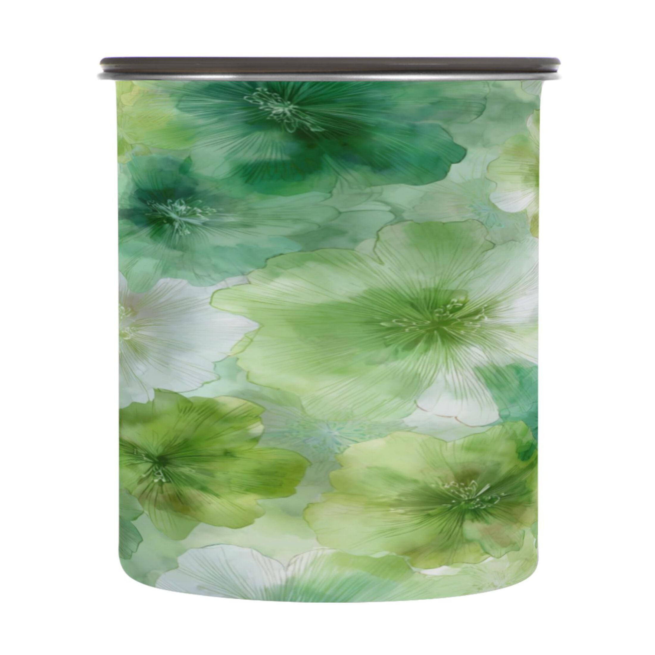 500ml Stainless Steel Food Storage Containers Green Tie-dye Flowers ...