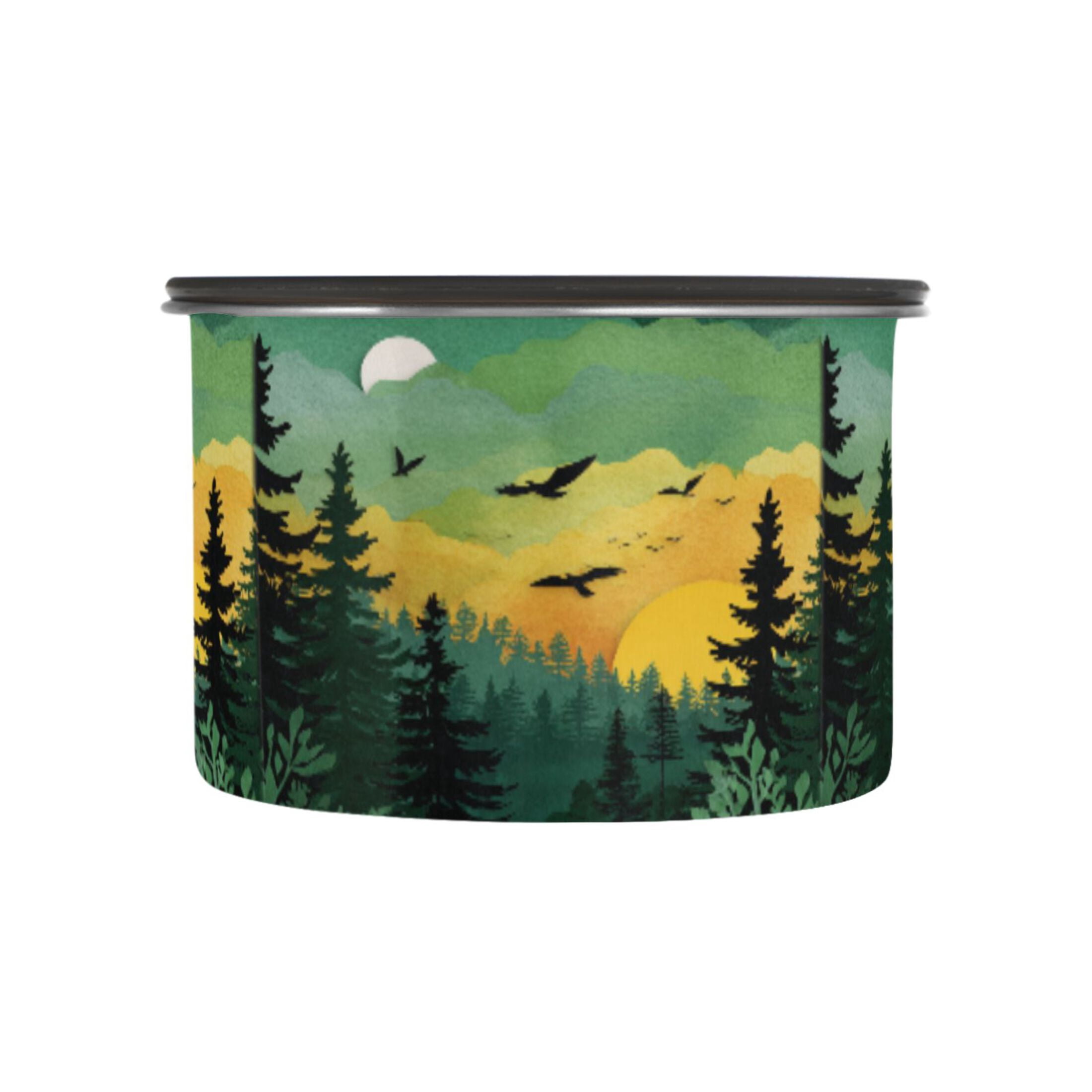 500ml Stainless Steel Food Storage Containers Green and Yellow Sunset ...