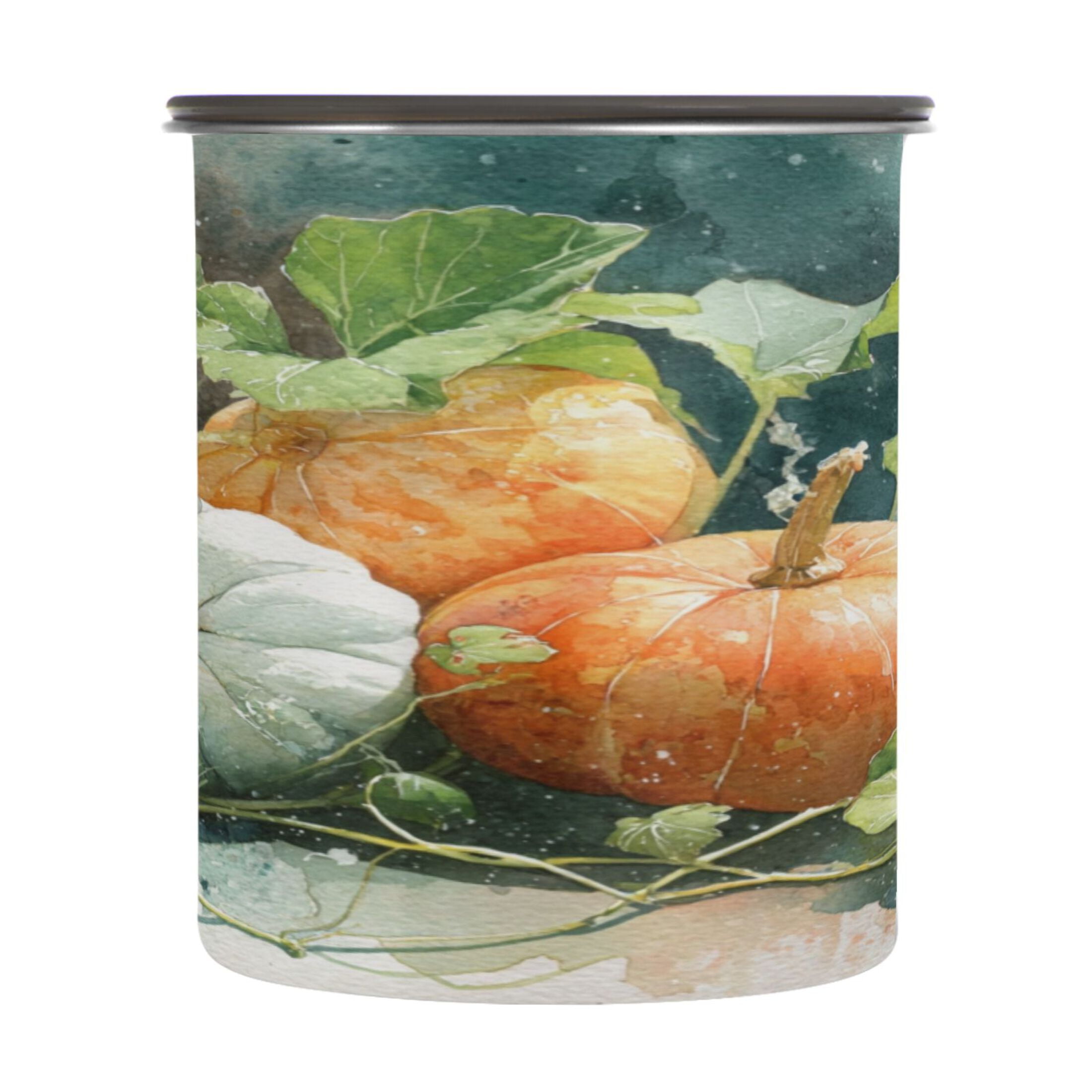 500ml Stainless Steel Food Storage Containers Orange and White Pumpkins ...