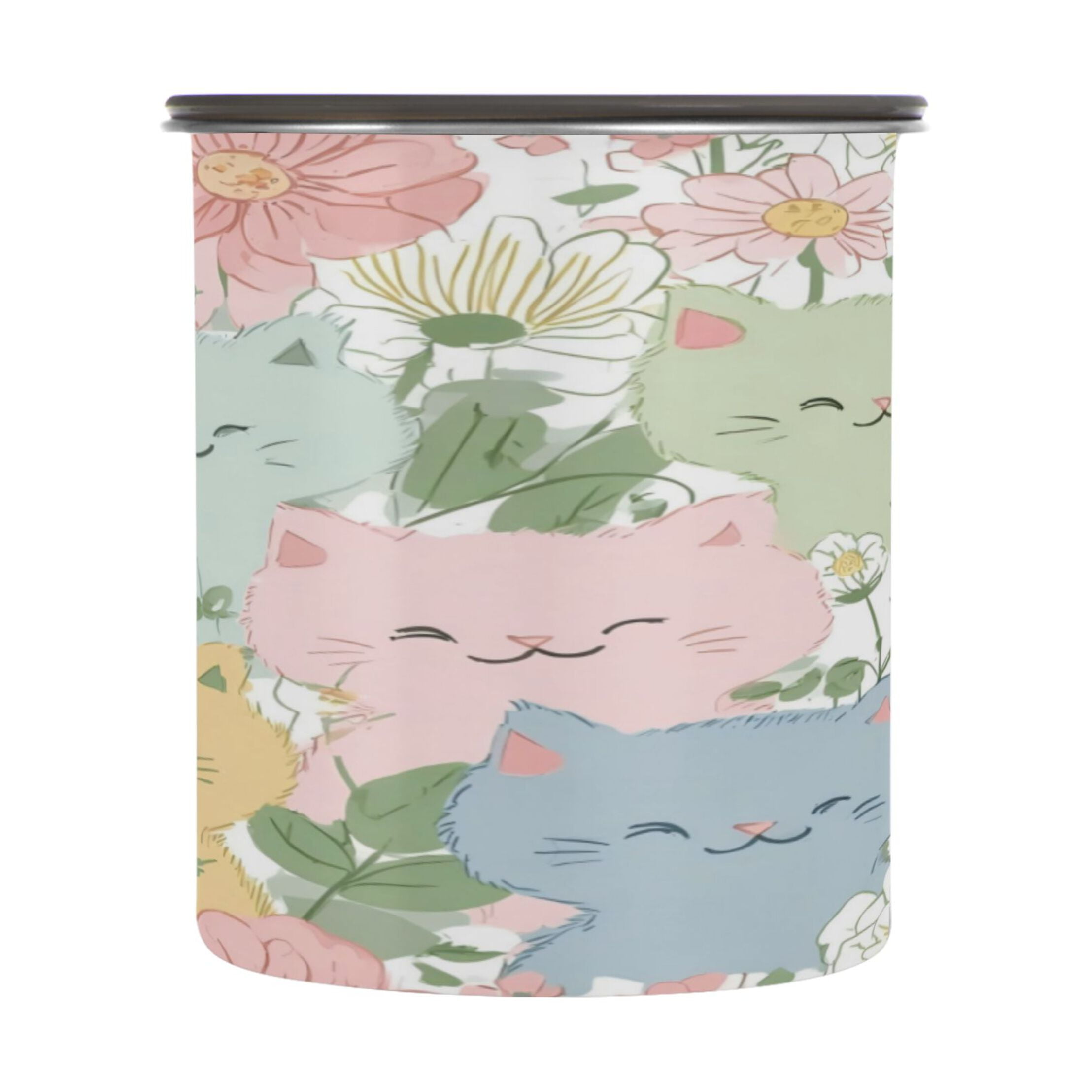 500ml Stainless Steel Food Storage Containers Pastel-colored Cats and ...