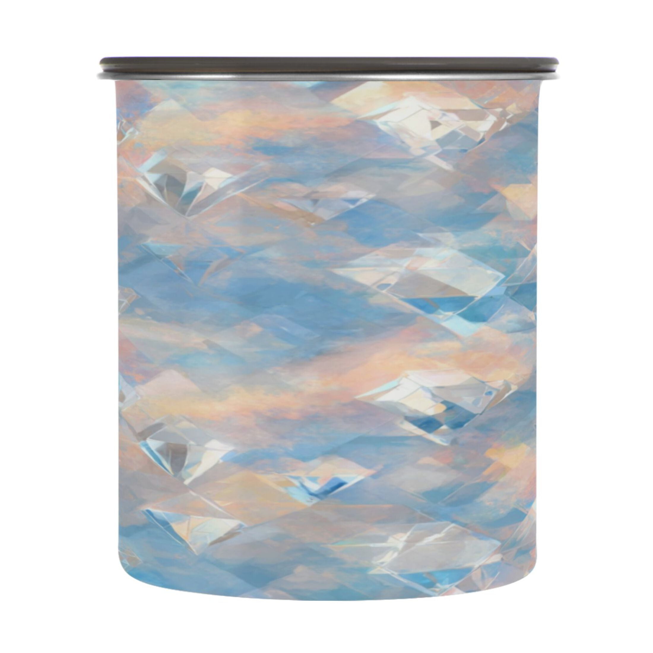 500ml Stainless Steel Food Storage Containers Peach and Blue Rhombus ...